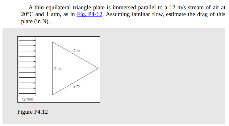 Solved A thin equilateral triangle plate is immersed | Chegg.com