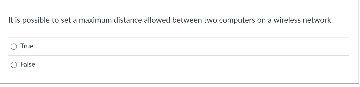 Solved It is possible to set a maximum distance allowed | Chegg.com