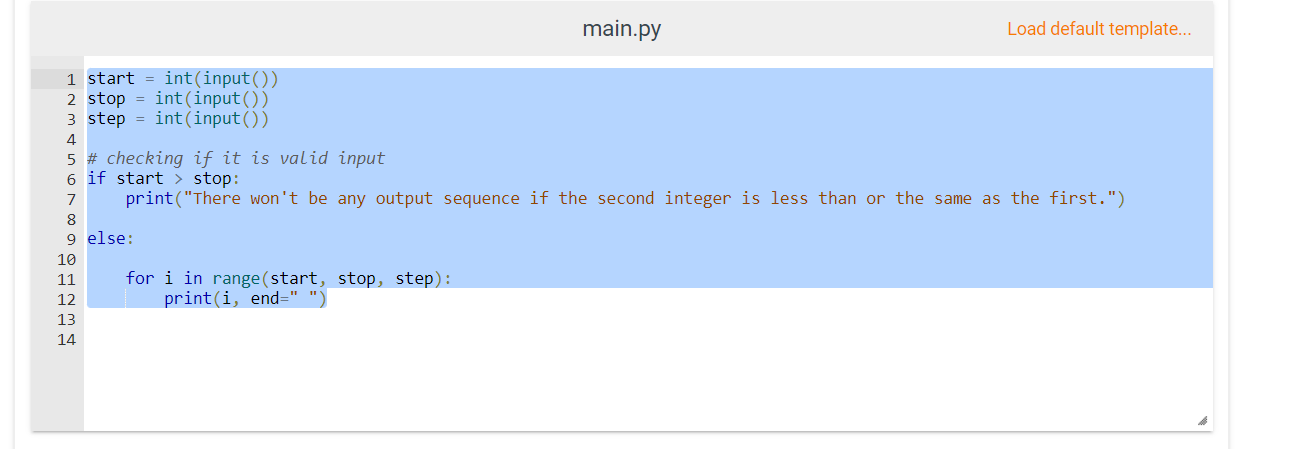 Solved Simulate `for` loop and `range` Learning | Chegg.com