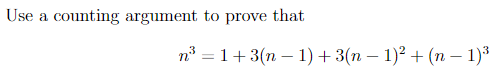 Solved Use a counting argument to prove that | Chegg.com