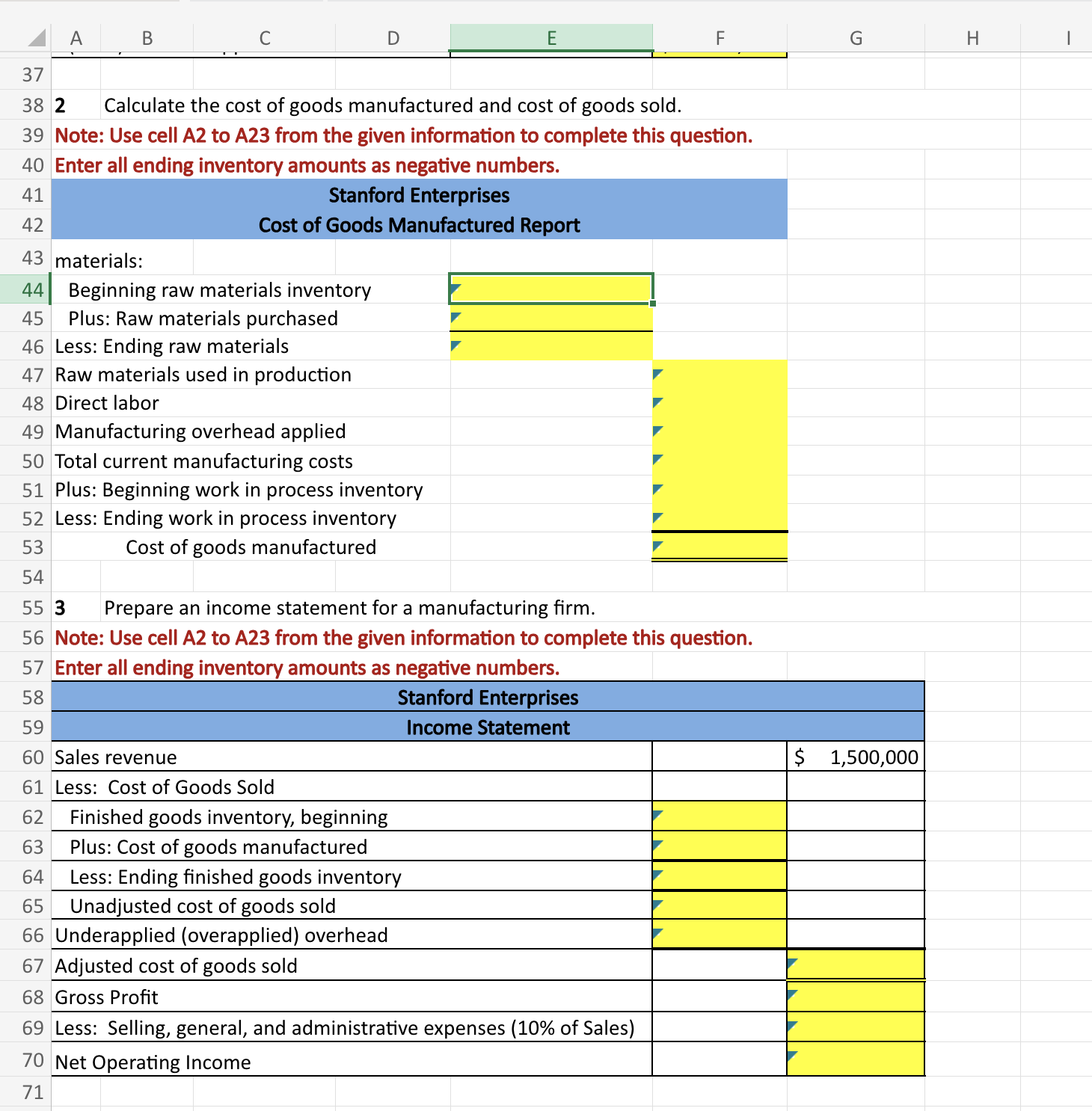 2 ﻿Calculate the cost of goods manufactured and cost | Chegg.com