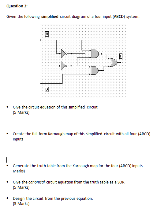 Solved Given the following simplified circuit diagram of a | Chegg.com