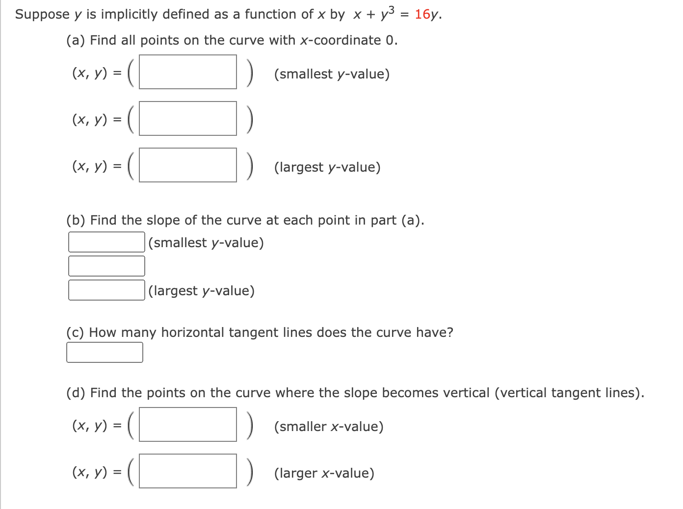 Solved se y is implicitly defined as a function of x by | Chegg.com