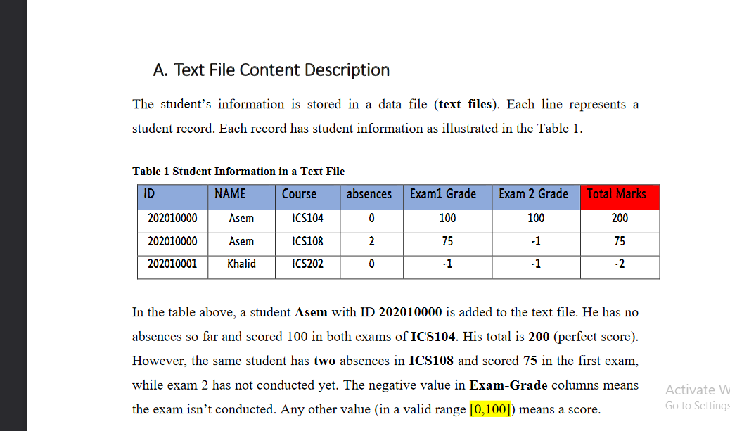 Solved I have a file that contains ID number, the name of | Chegg.com