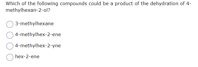 Solved Which of the following compounds could be a product | Chegg.com