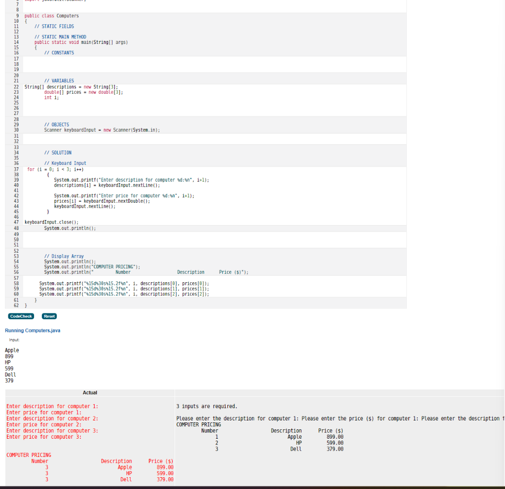 Solved Running Computers.java | Chegg.com