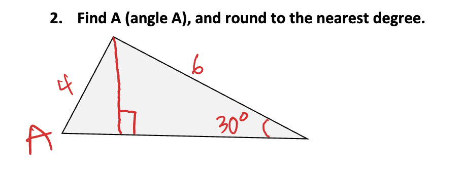 Solved 2. Find A (angle A ), and round to the nearest | Chegg.com