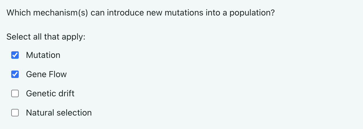 Solved Which mechanism(s) ﻿can introduce new mutations into | Chegg.com