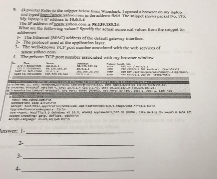 Solved 2 4 points) Refer to the snippet below from | Chegg.com