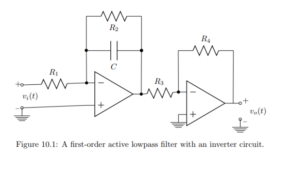 Solved Prelab 10.1: Active lowpass filter Given the circuit | Chegg.com
