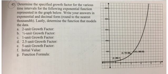 45 Determine the specified growth factor for the | Chegg.com