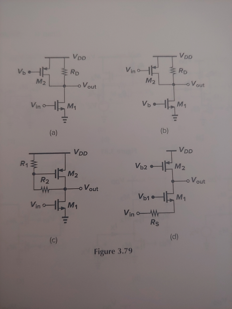 Solved sketch vout versus vin for the circuits of fig 3.79 | Chegg.com