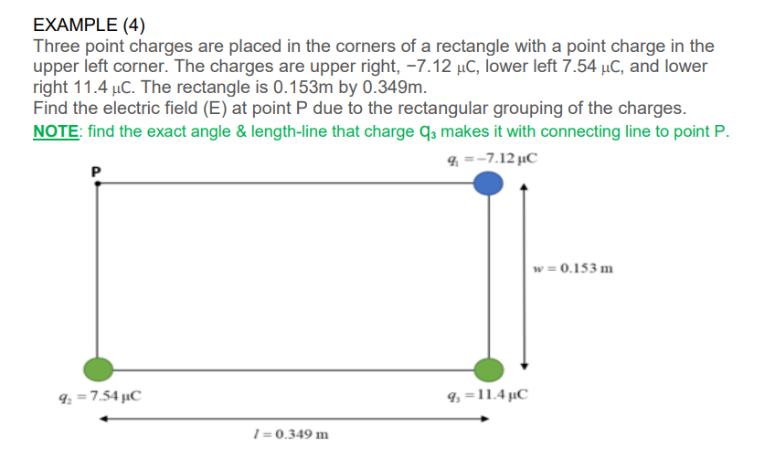 Solved EXAMPLE (4)Three point charges are placed in the | Chegg.com