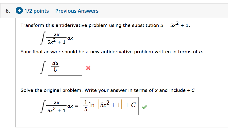 Solved 1/2 points Previous Answers 6. 5x2 Transform this | Chegg.com