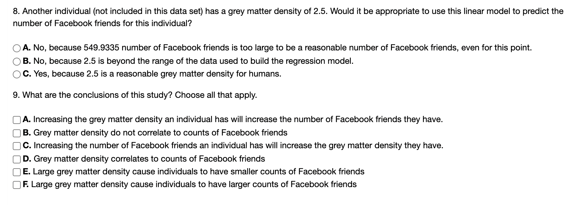 Solved (13 points) The brain on Facebook - Researchers were | Chegg.com