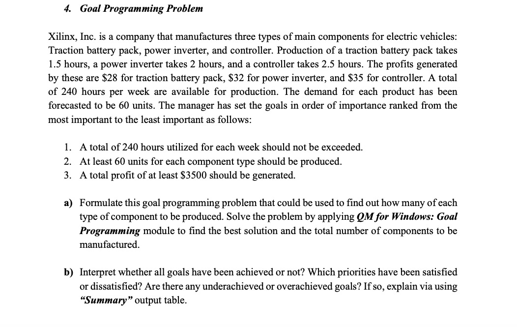 Solved Xilinx, Inc. is a company that manufactures three | Chegg.com