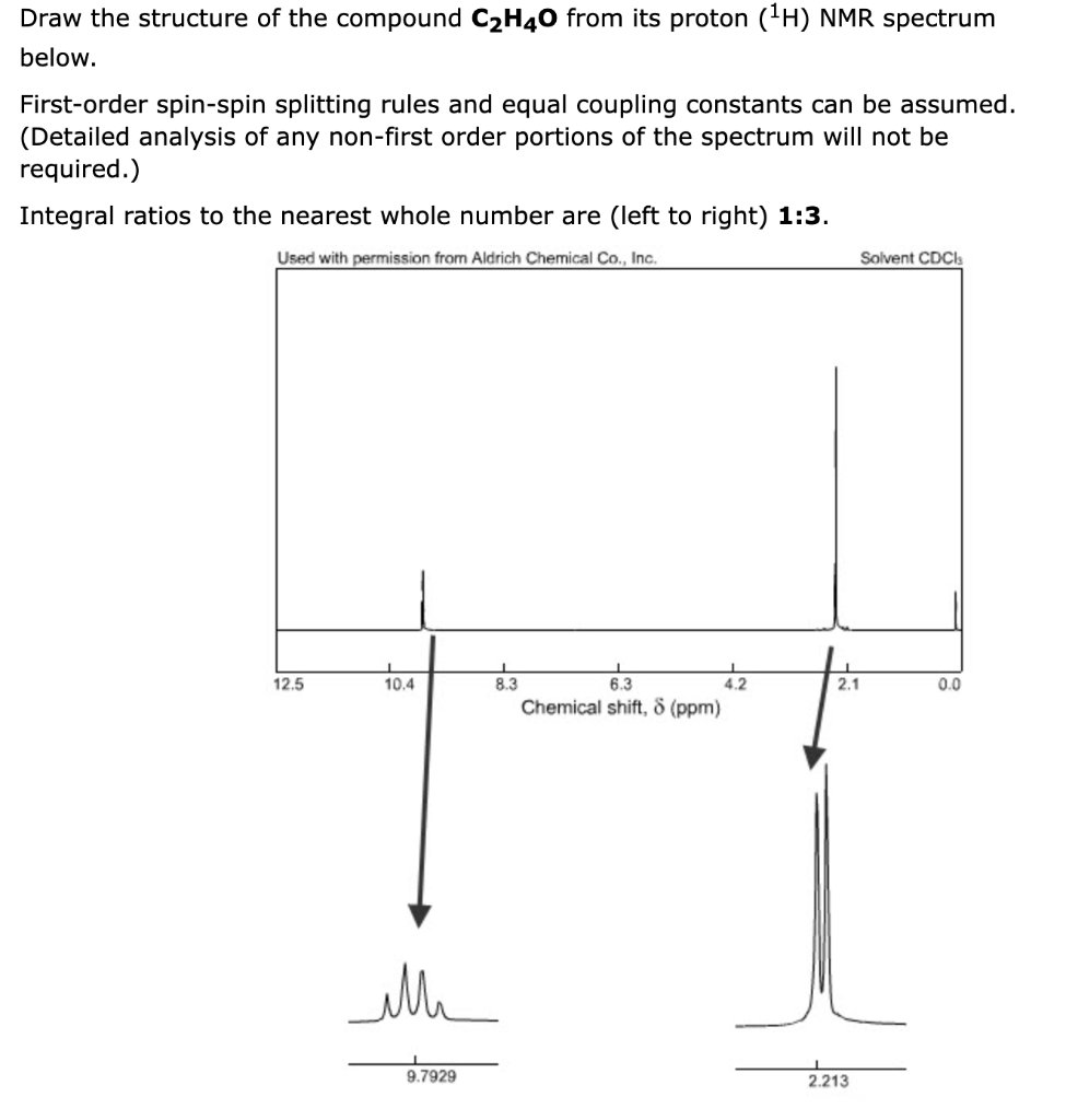 Solved Draw the structure of the compound C9H10O2 from its | Chegg.com