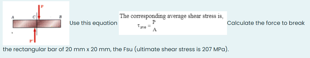 Solved The corresponding average shear stress is, Use this | Chegg.com