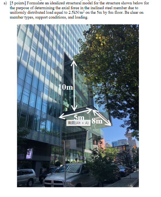 Solved a) [5 points ] Formulate an idealized structural | Chegg.com