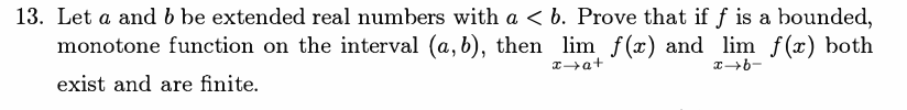 Solved 13. Let a and b be extended real numbers with a