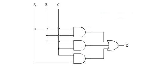 Solved ) Write and simplify the output (Q) expression of the | Chegg.com