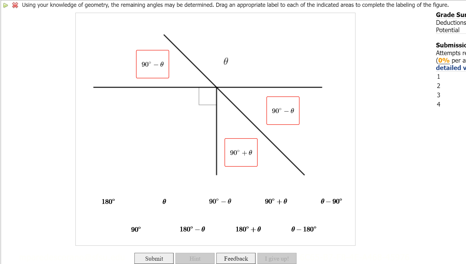 Solved Using your knowledge of geometry, the remaining | Chegg.com Solved Using your knowledge of geometry, the remaining | Chegg.com
