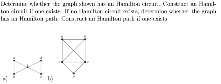 Solved Determine whether the graph shown has an Hamilton | Chegg.com