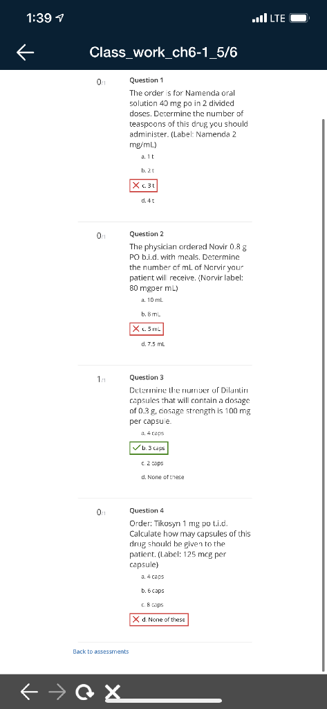 Solved 1:39 4 ... LTE O Class_work_ch6-1_5/6 Question 1 The | Chegg.com