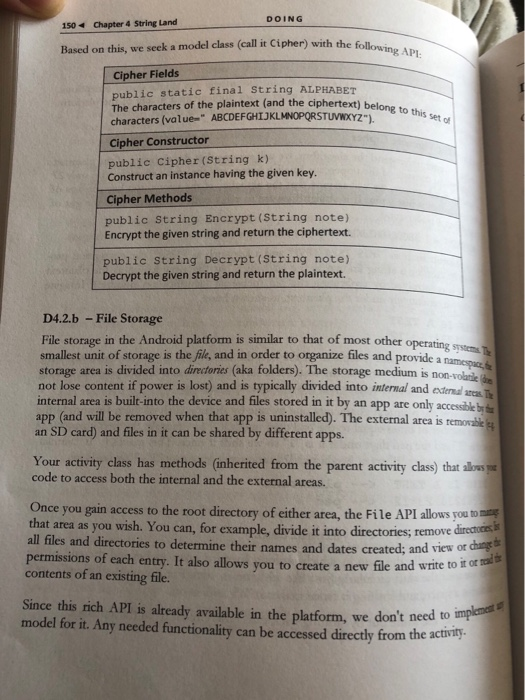 Solved DOING 150 Chapter 4 String Land Based on this, we | Chegg.com