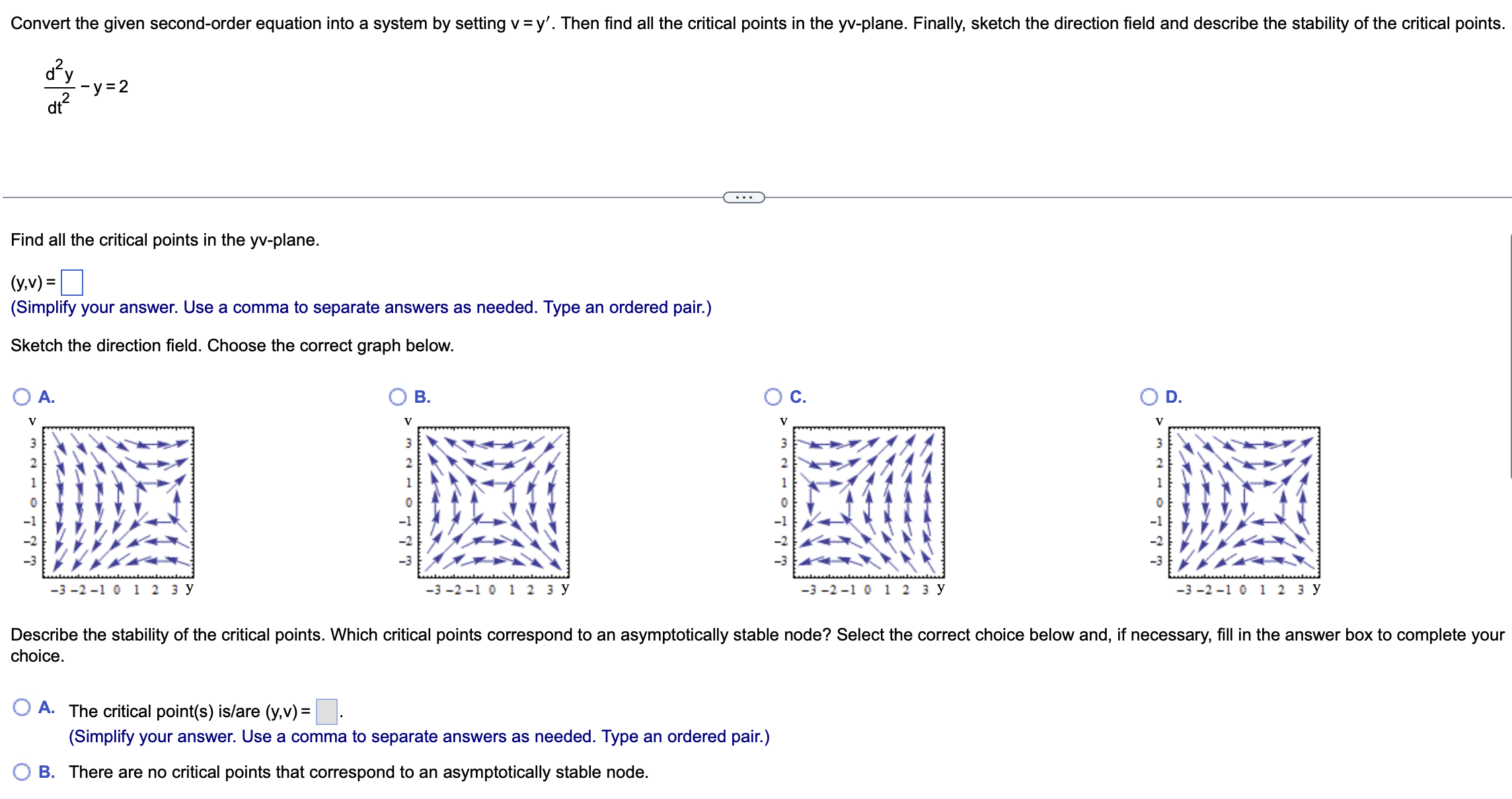 Solved Convert the given second-order equation into a system | Chegg.com