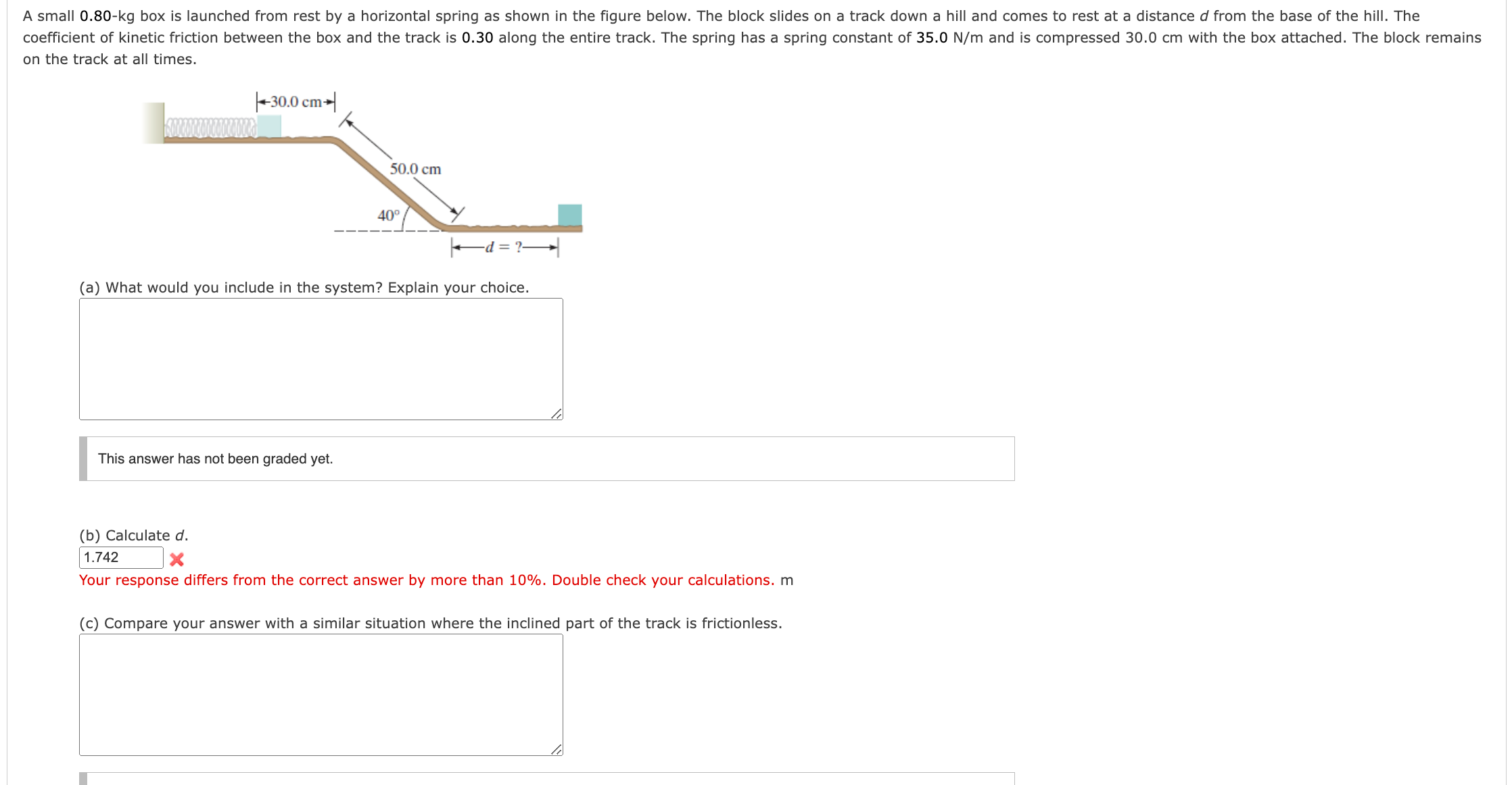 Solved on the track at all times.(a) ﻿What would you include | Chegg.com