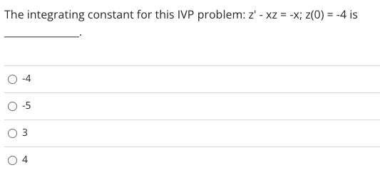 Solved The integrating constant for this IVP problem: | Chegg.com