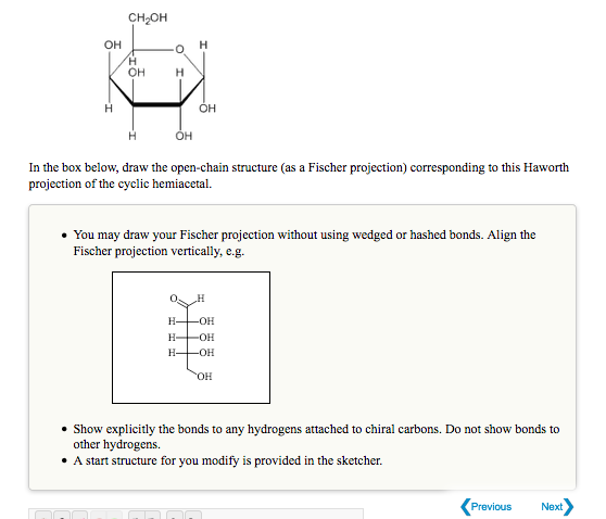 Solved CH20H он он н он он structure (as a Fischer | Chegg.com