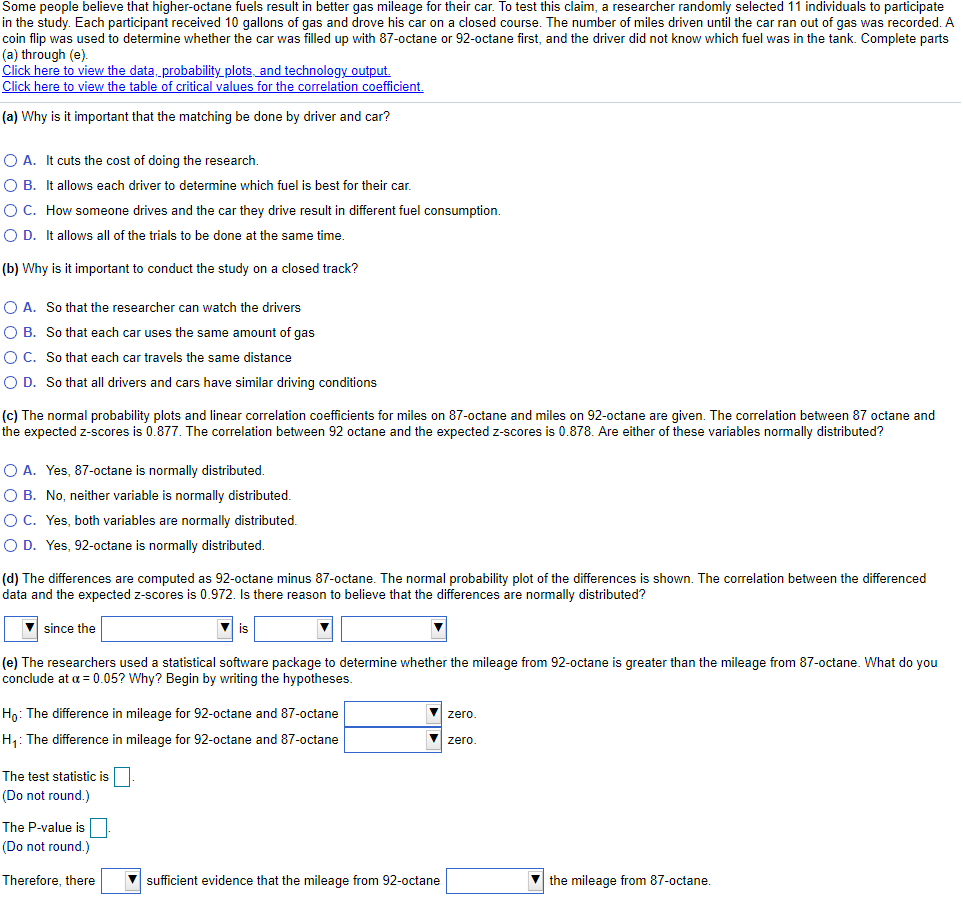 Solved Drop down: d) yes or no - slope of the line or | Chegg.com