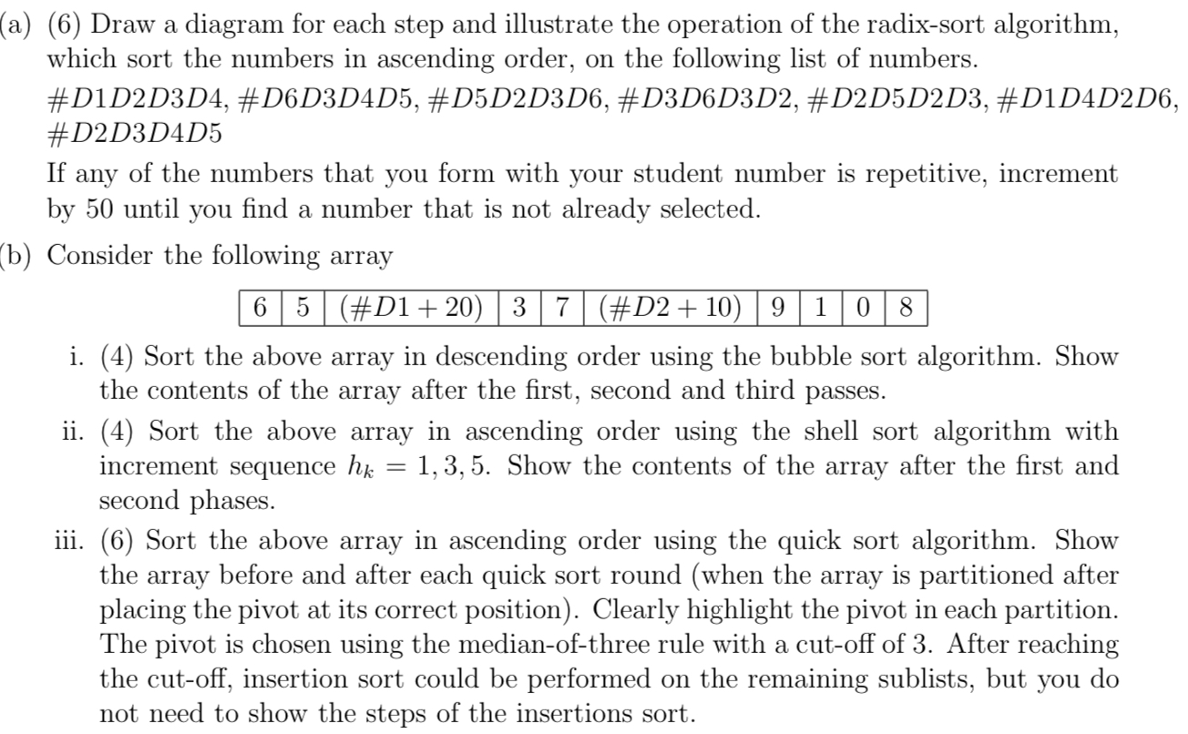 (a) (6) Draw a diagram for each step and illustrate | Chegg.com