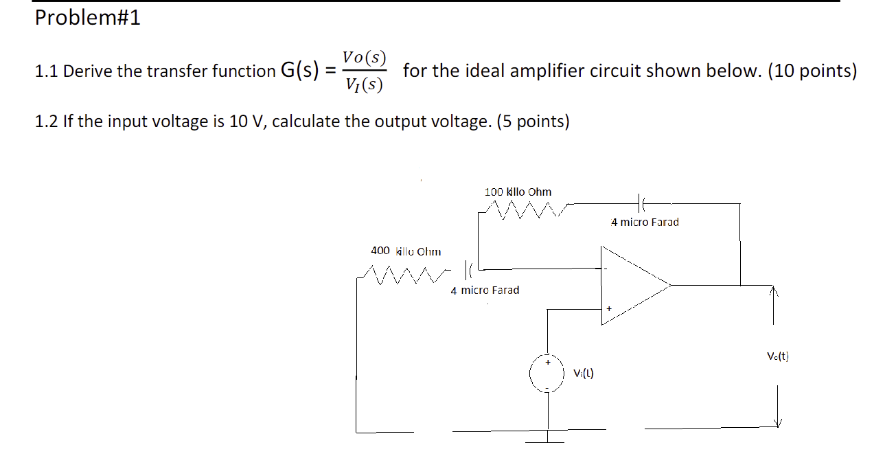 Solved Problem#11.1 ﻿Derive the transfer function | Chegg.com