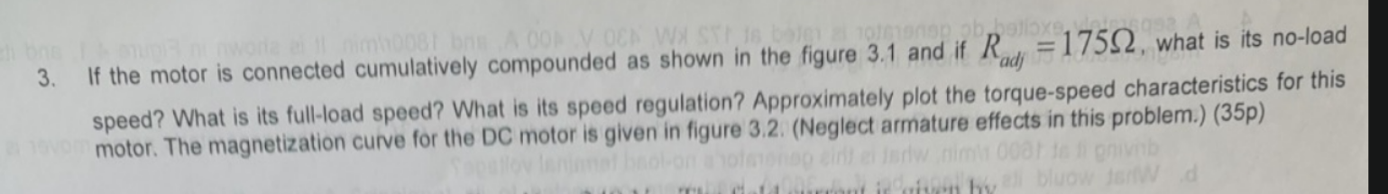 Solved 3. ﻿If the motor is connected cumulatively compounded | Chegg.com
