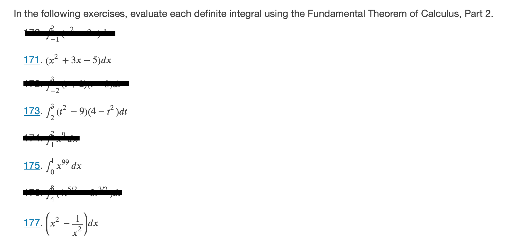 Solved In the following exercises, evaluate each definite | Chegg.com