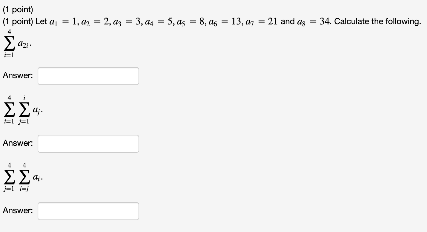 Solved (1 point) (1 point) Let | Chegg.com