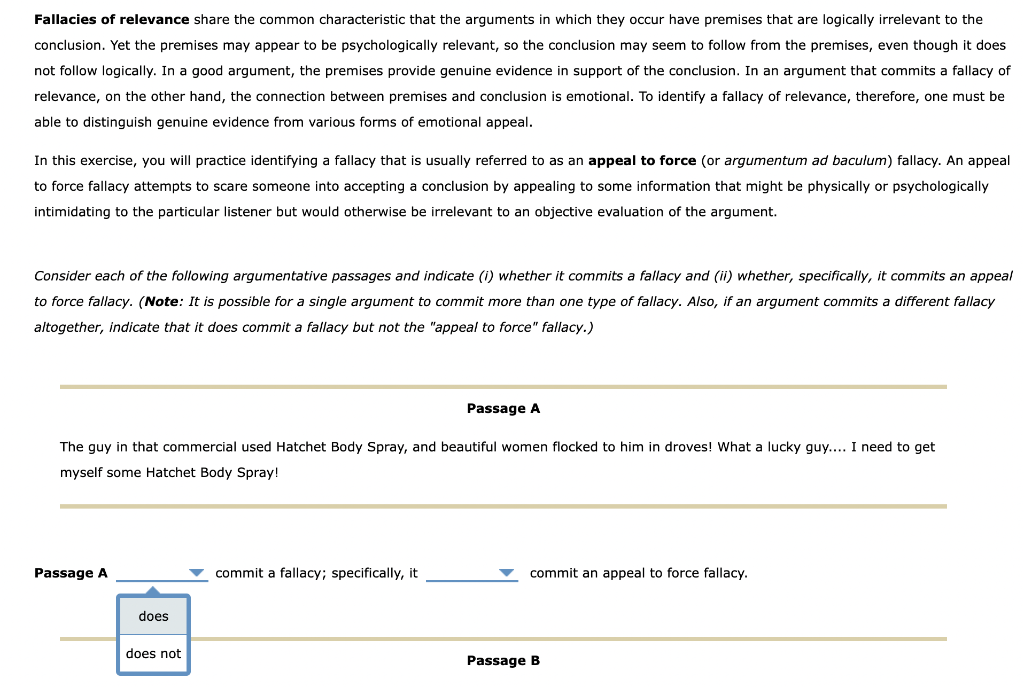 Solved Fallacies of relevance share the common | Chegg.com