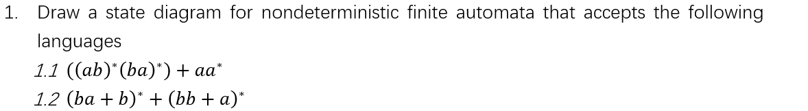 Solved Draw A State Diagram For Nondeterministic Finite