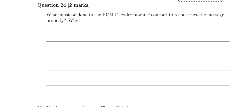 Solved Message To Ch.1 VCO "Stoler" FS PCM Decoder OUTPUT To | Chegg.com