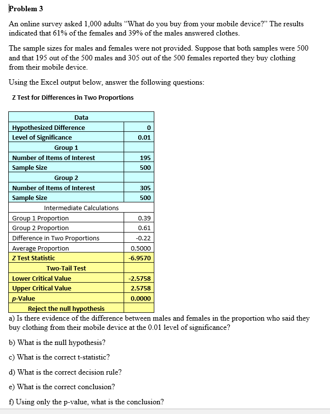 Solved Problem 3 An online survey asked 1,000 adults “What | Chegg.com
