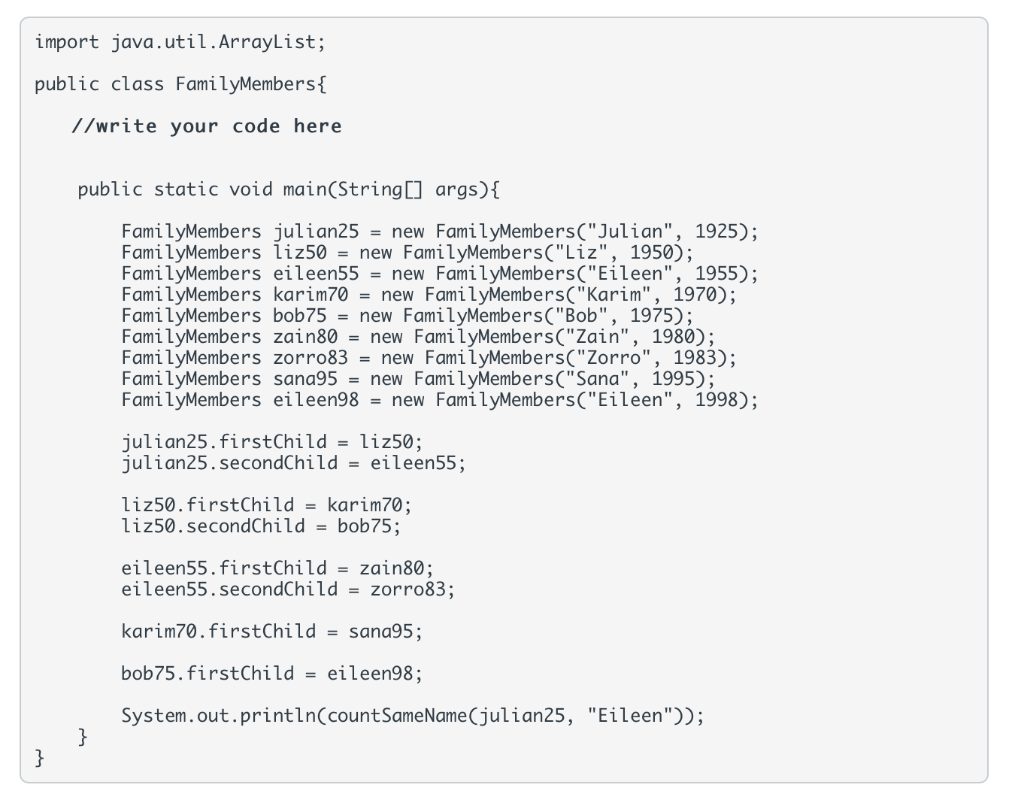 Solved Q6: Consider the following family tree shown in | Chegg.com