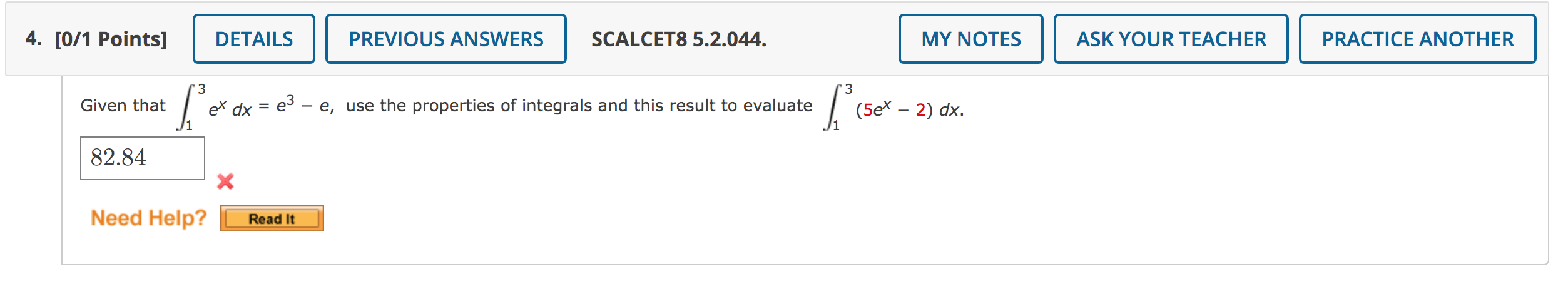 Solved 4. [0/1 Points] DETAILS PREVIOUS ANSWERS SCALCET8 | Chegg.com