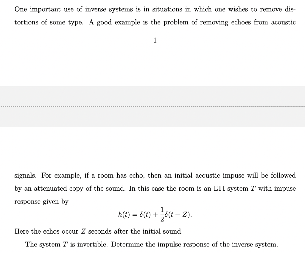 Solved One important use of inverse systems is in situations | Chegg.com