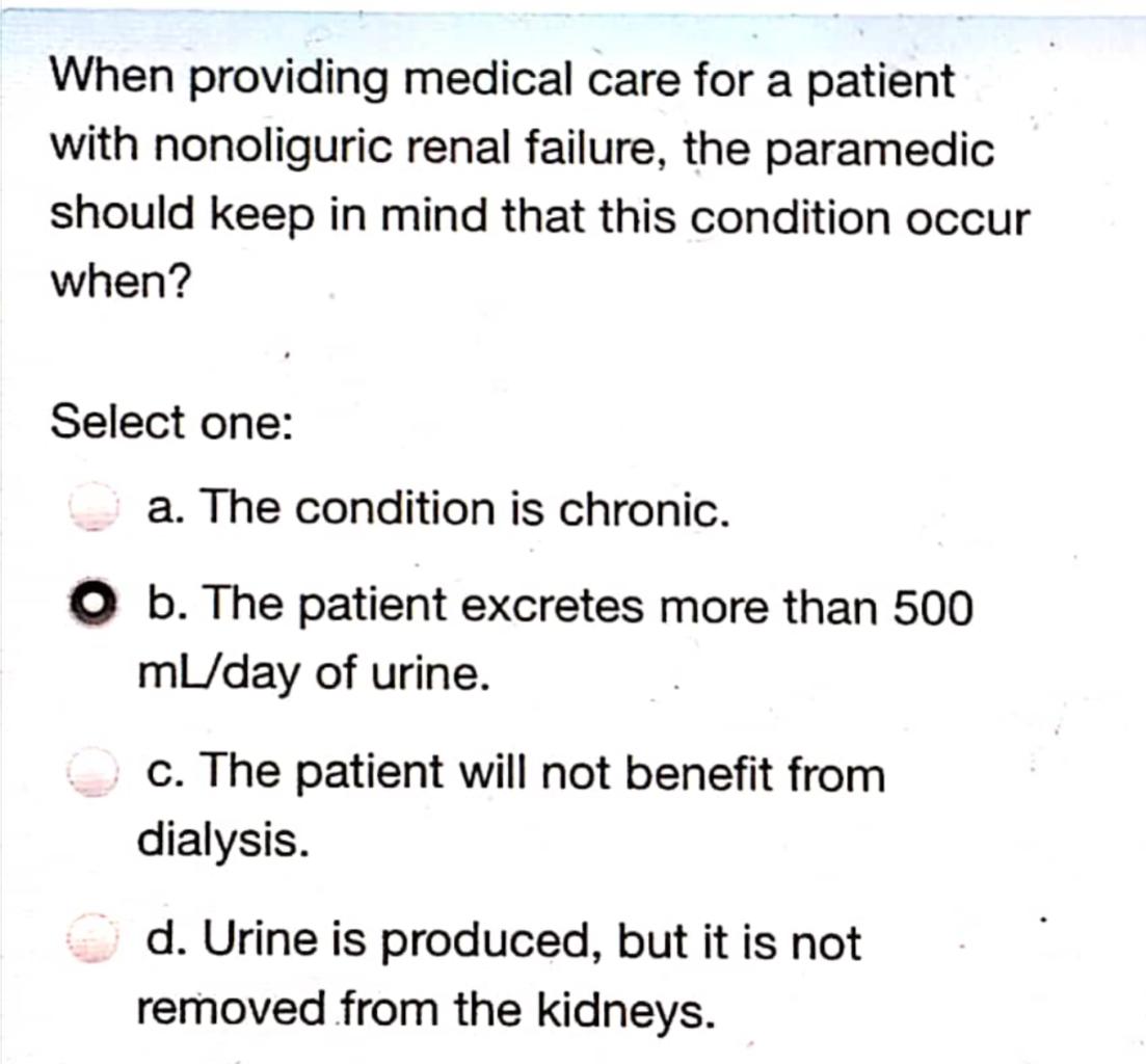 Solved When providing medical care for a patient with | Chegg.com