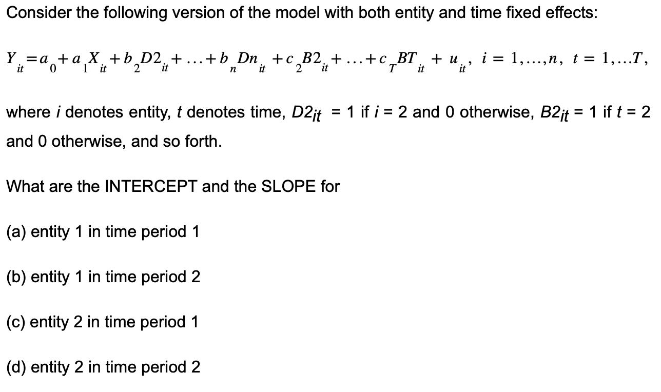 Solved Consider the following version of the model with both | Chegg.com