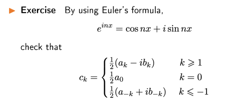 Solved Exercise By using Euler's formula, einx=cosnx+isinnx | Chegg.com