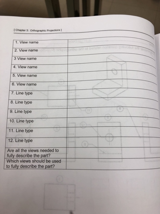 Solved Chapter 3: Orthographic Projections Date: Name: | Chegg.com